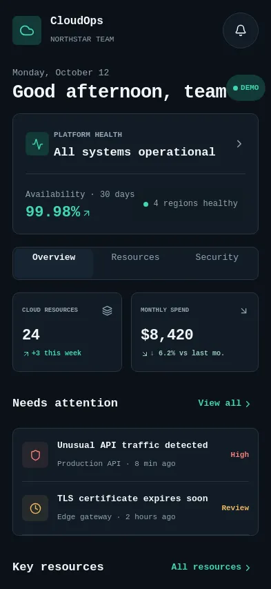 CloudOps Manager Mobile