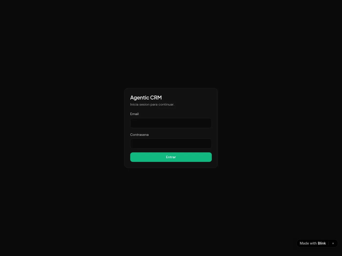 Agentic CRM Dashboard