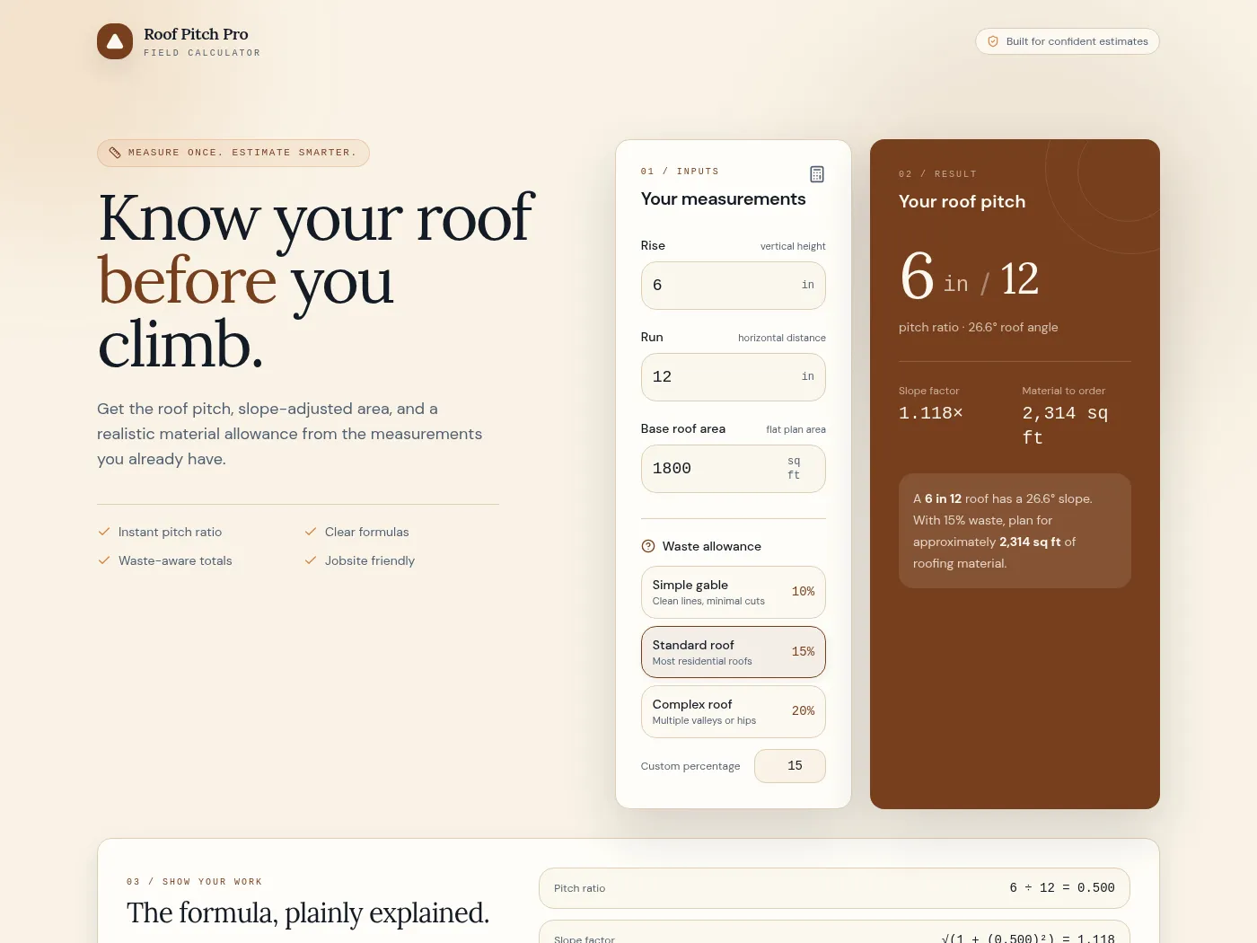 Roof Pitch Pro