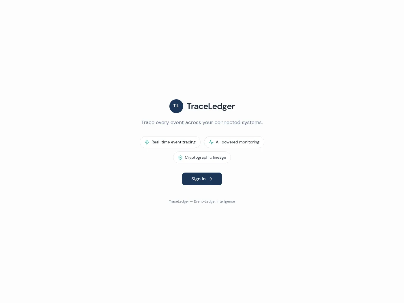 TraceLedger AI Dashboard
