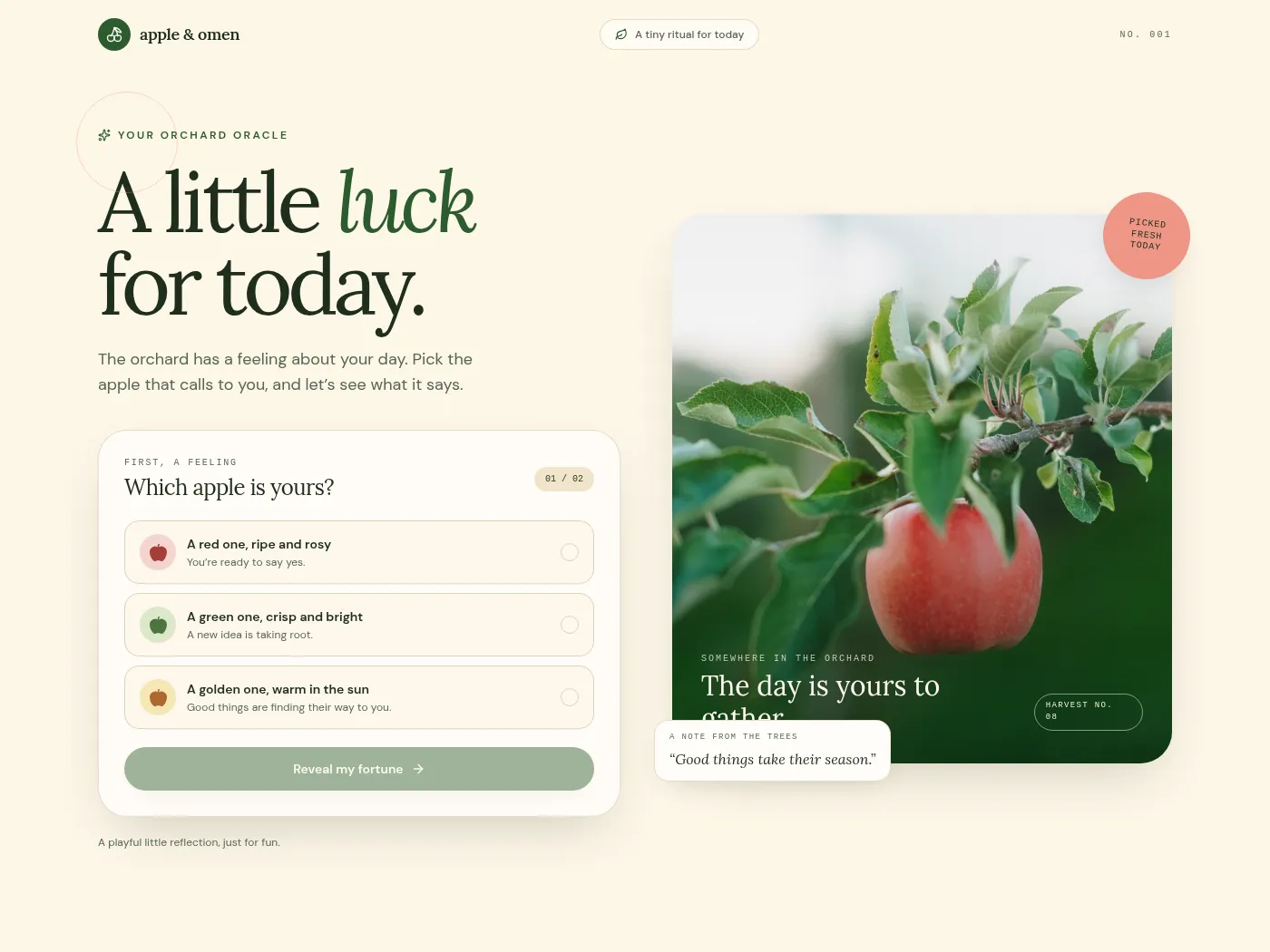 Apple Fortune Teller