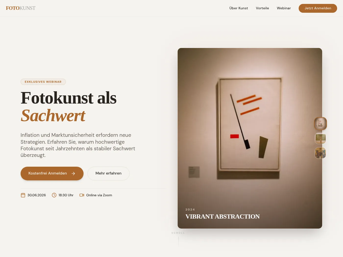 Kunst als Sachwert Webinar