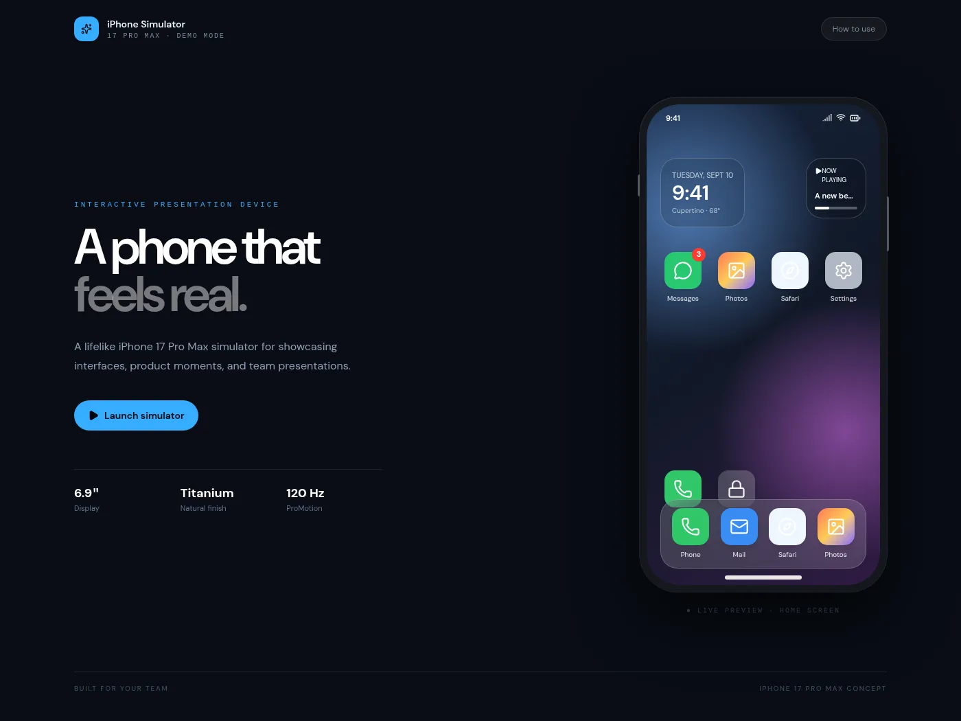 iPhone 17 Pro Max Sim