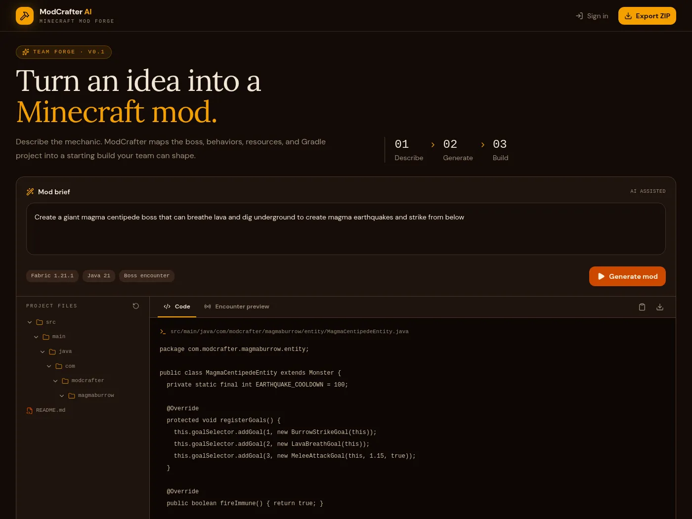 ModCrafter AI
