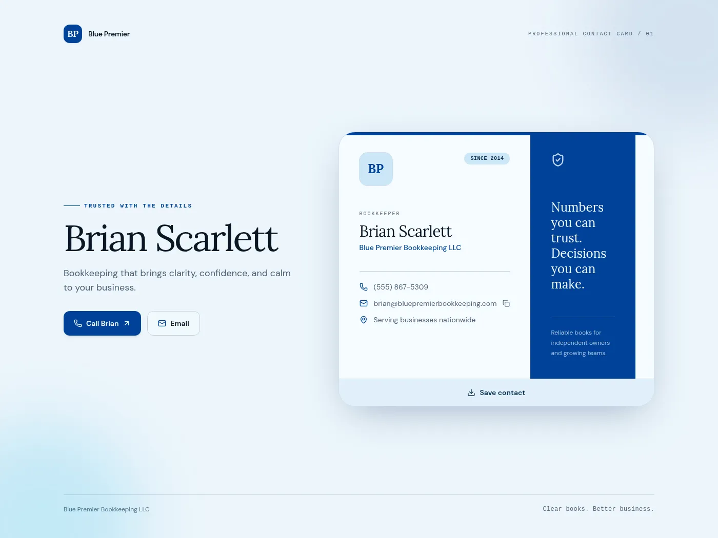 Blue Premier e-Card