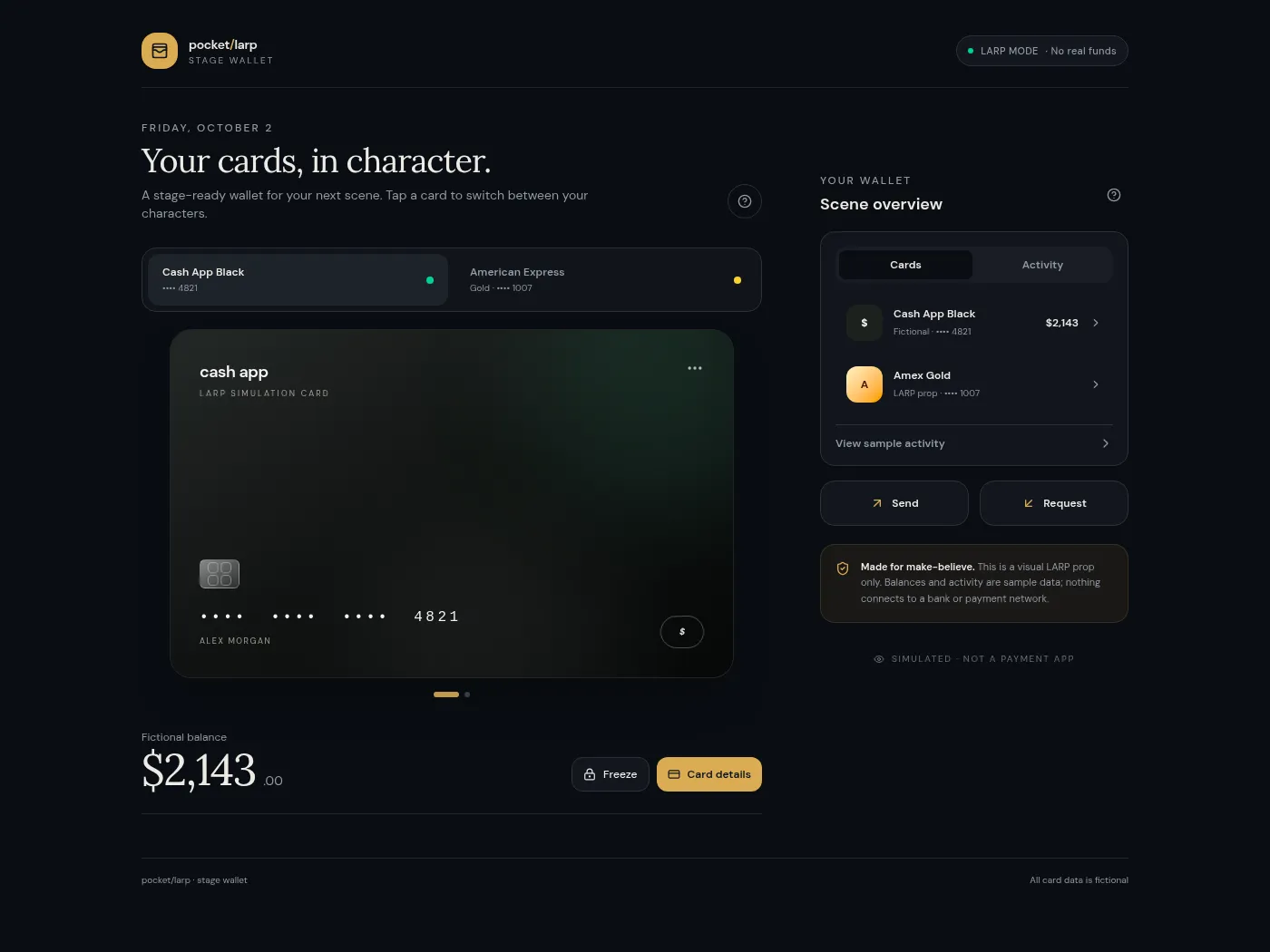 LARP Wallet Simulator