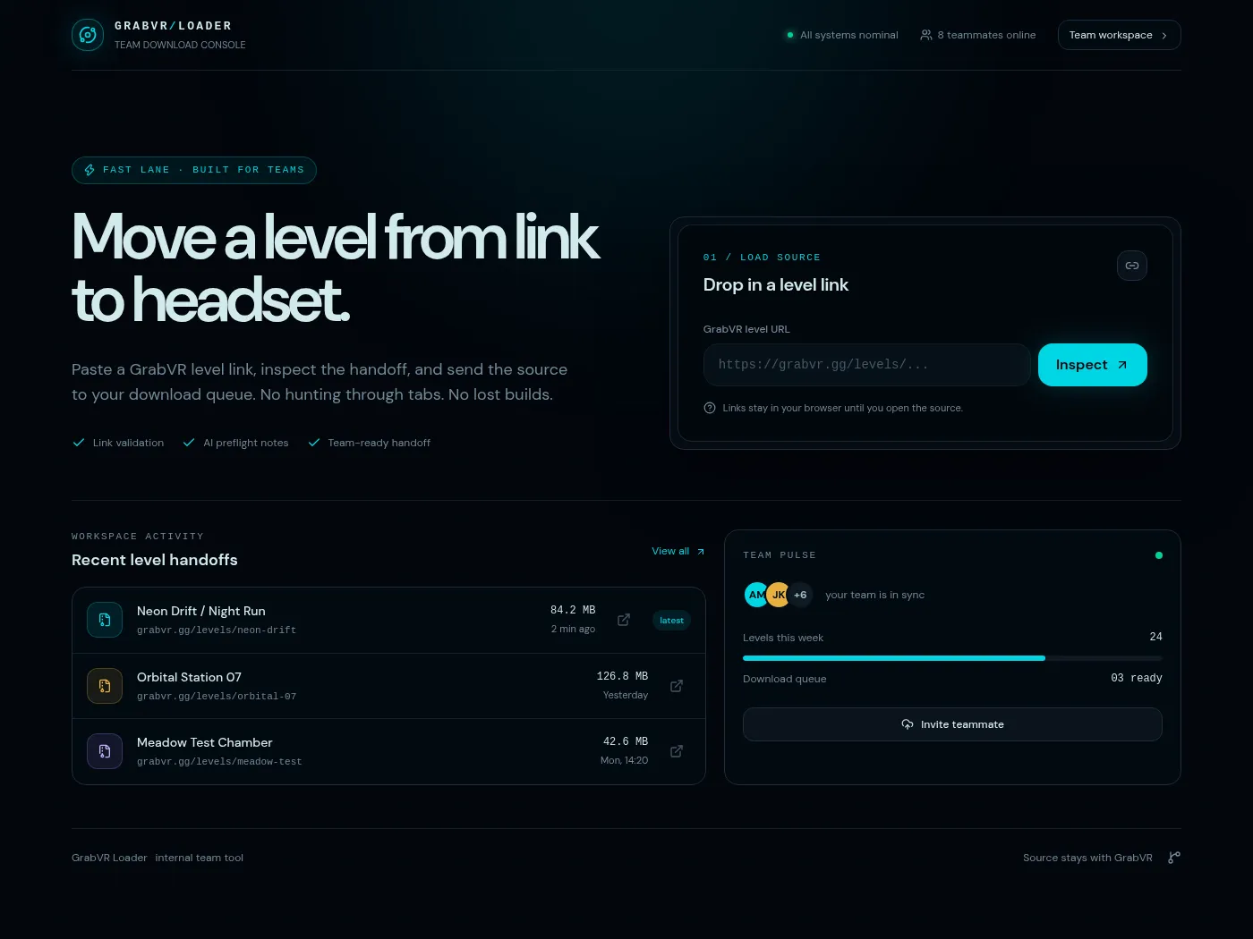 GrabVR Level Loader