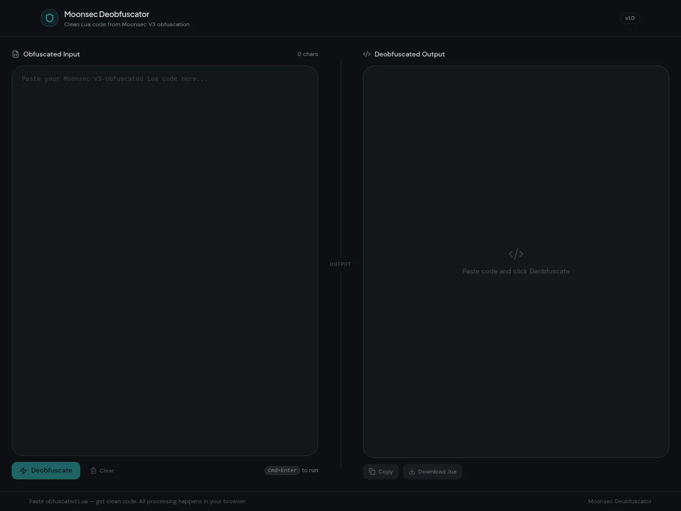 Moonsec Deobfuscator Web App