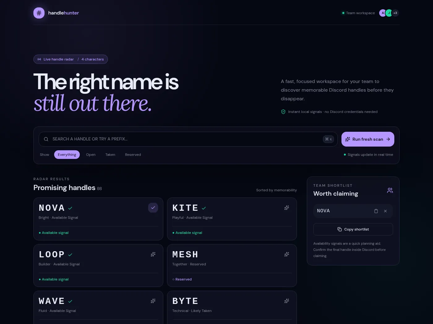 Discord Handle Hunter