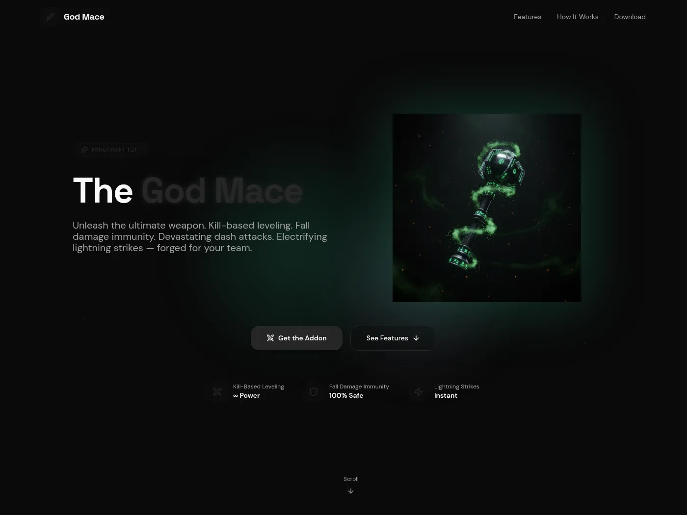 God Mace Minecraft Addon