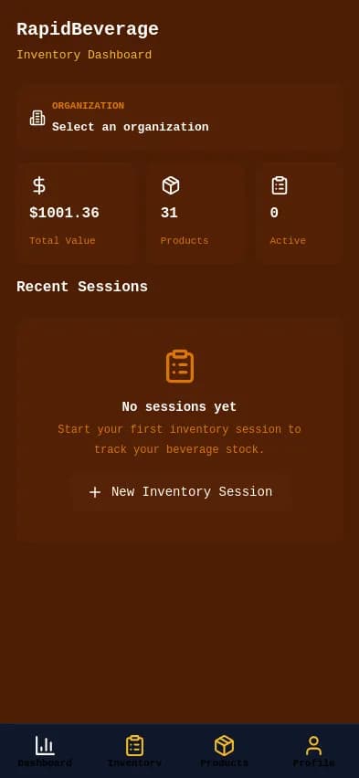 RapidBeverage Inventory App