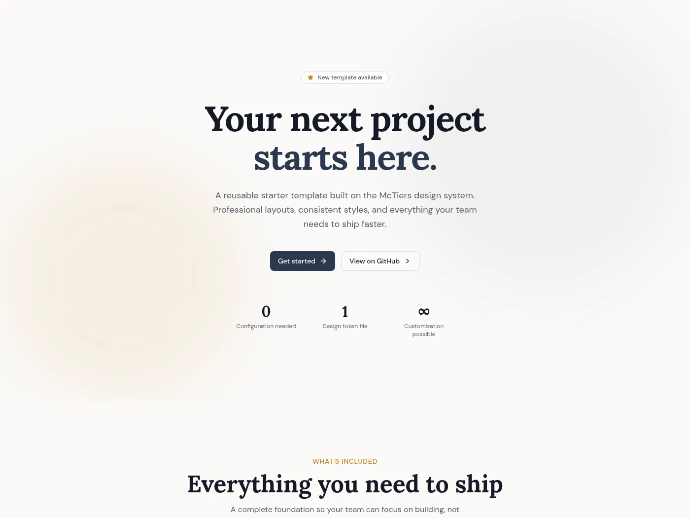 McTiers Project Starter
