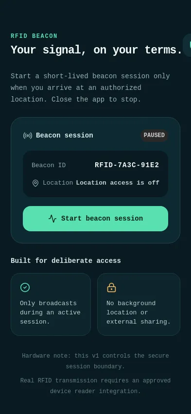 RFID Beacon App