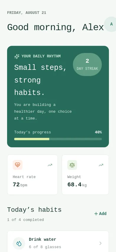 Simple Health Tracker