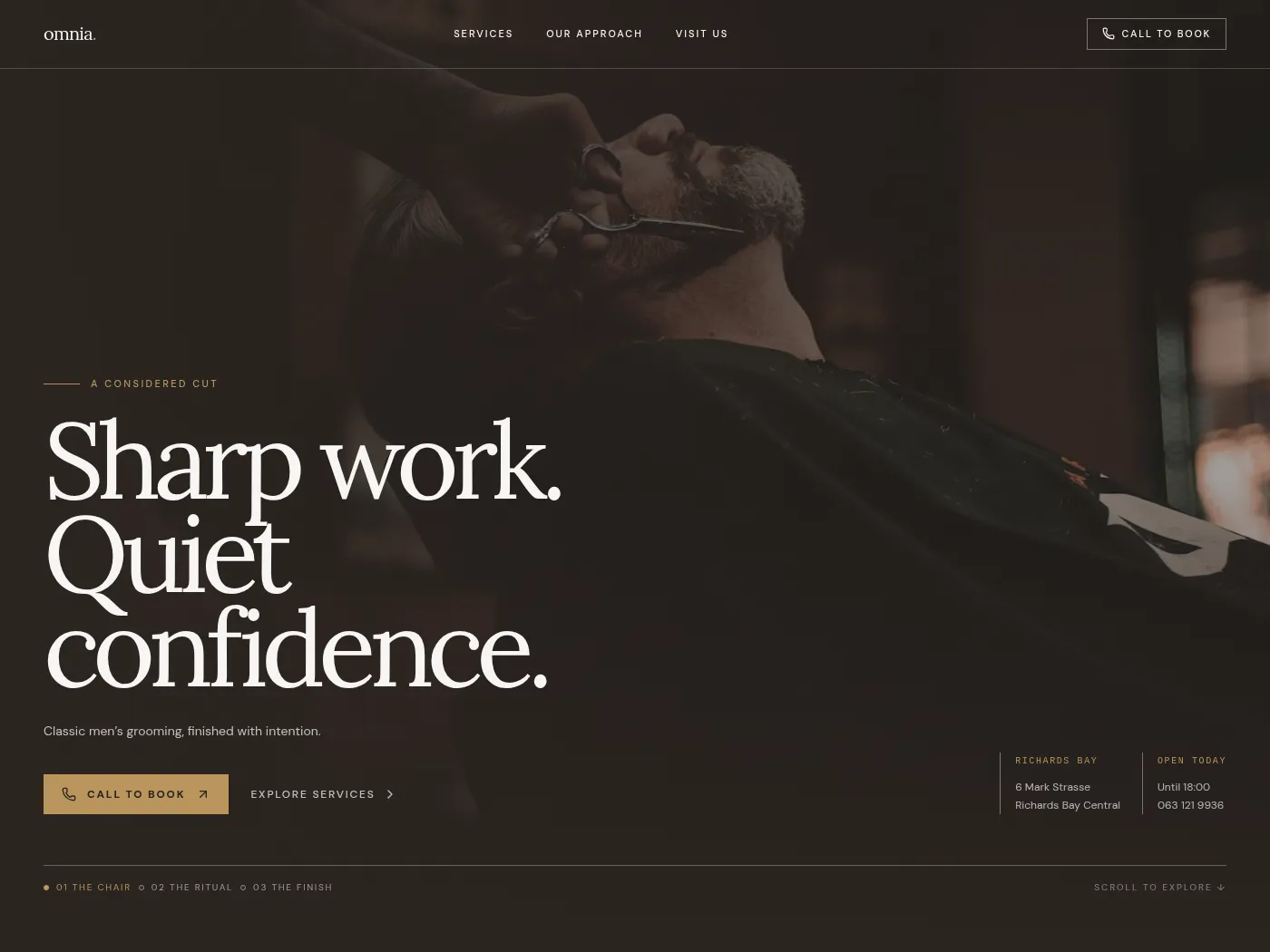 Omnia Barbershop Website