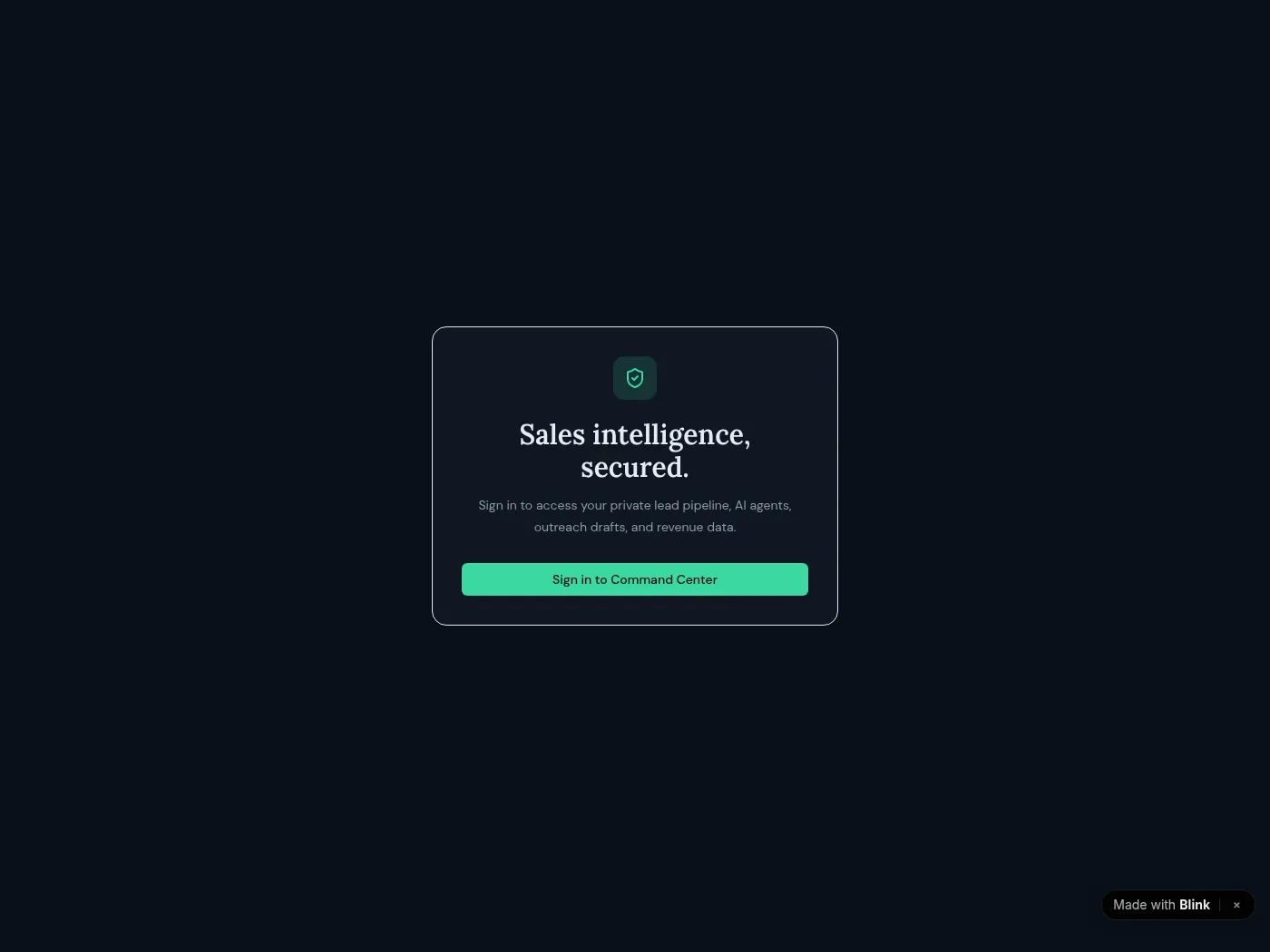 AI Sales Command Center