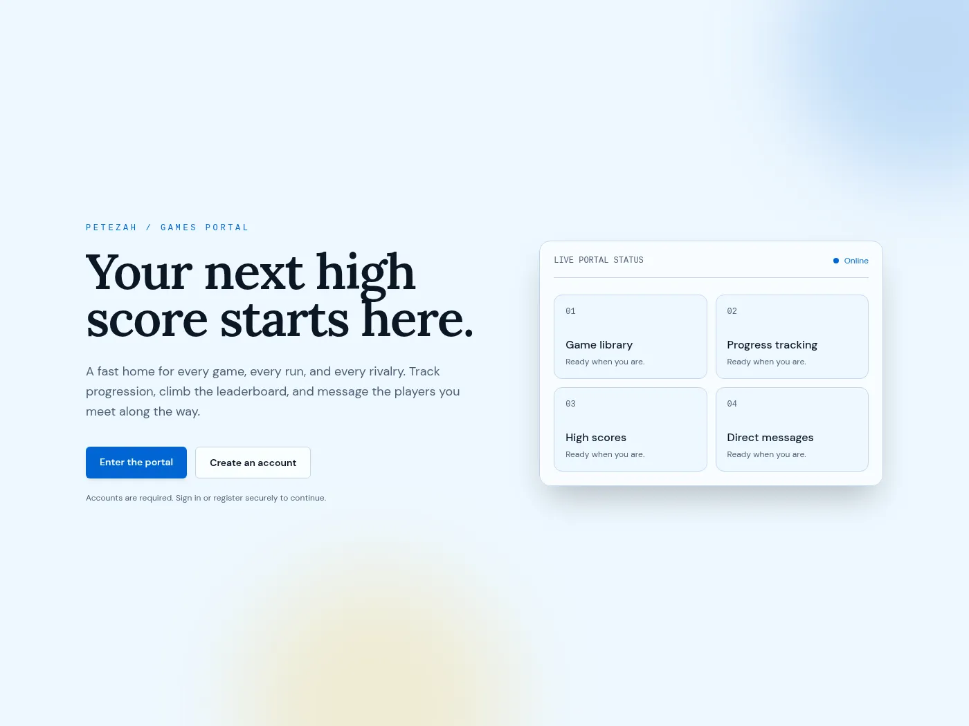 PeteZah Games Portal
