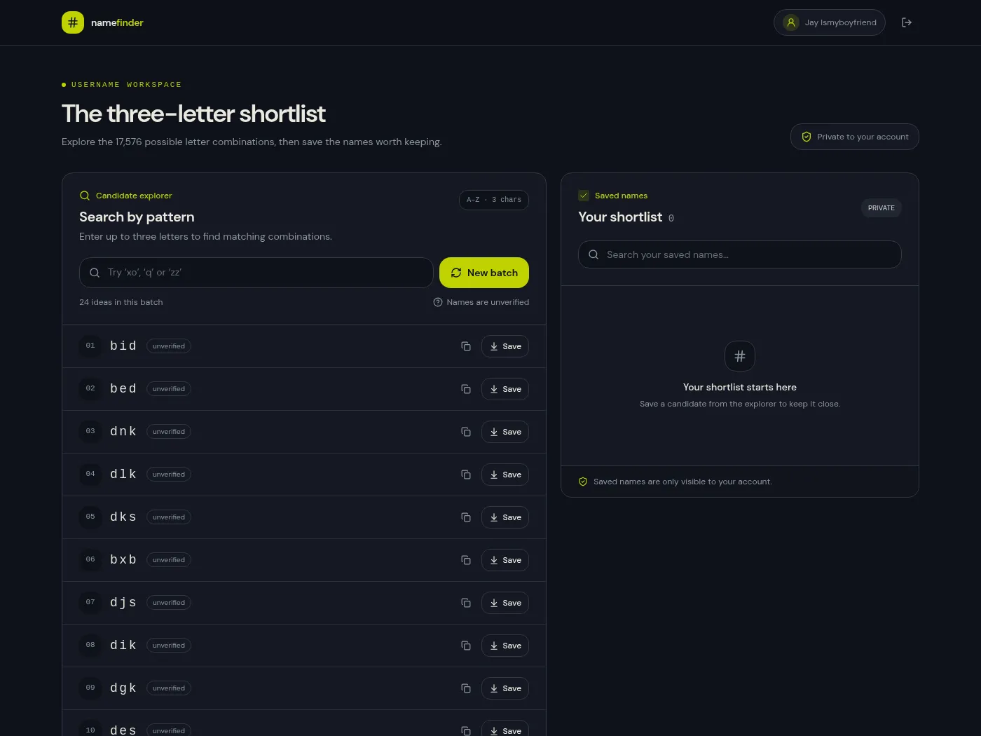 Discord Name Finder