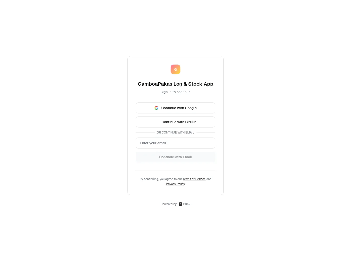 GamboaPakas Log & Stock App