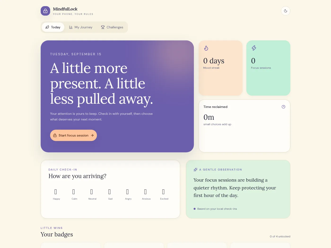 MindfulLock: Phone Focus Coach