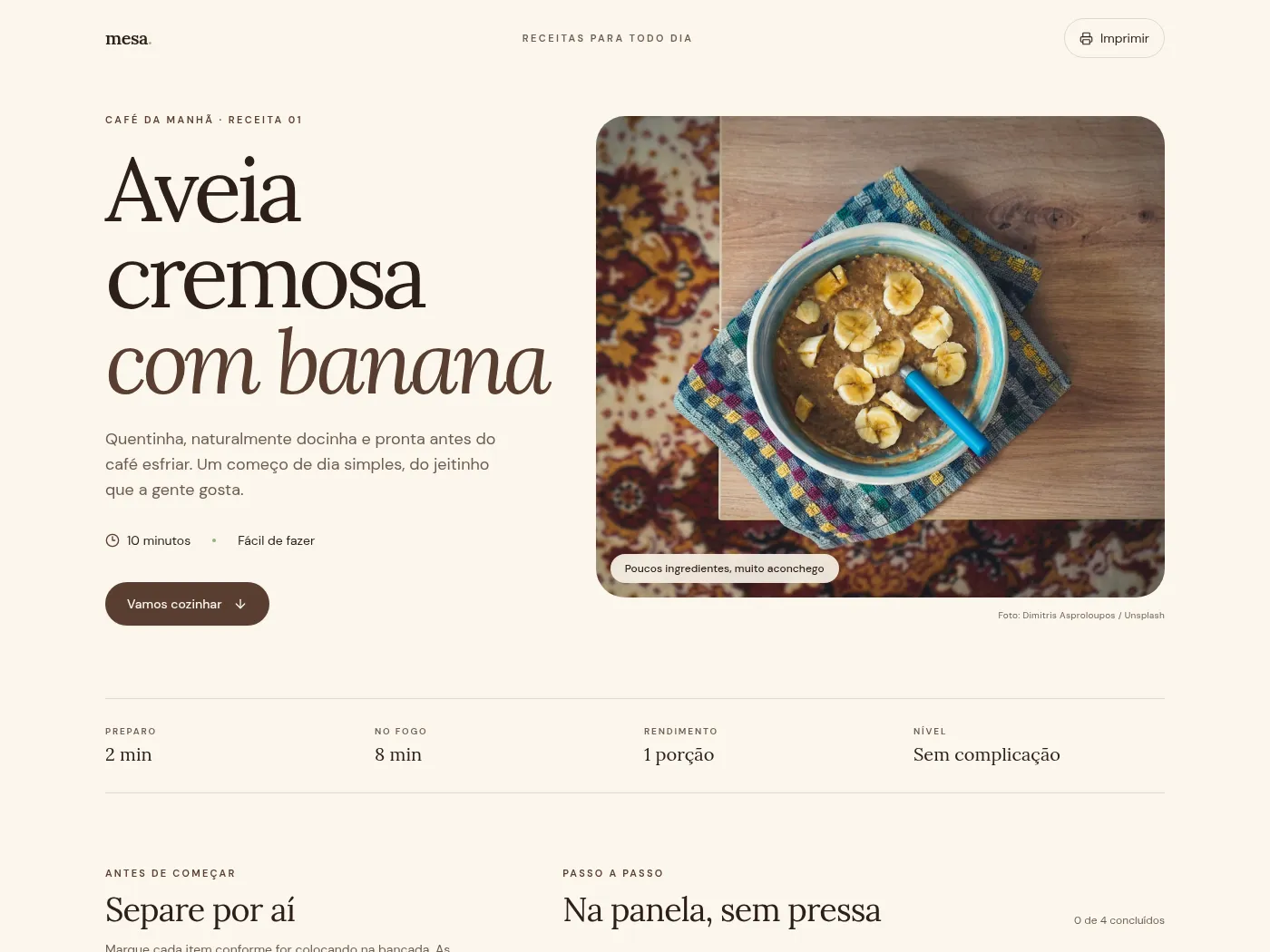 Banana Oatmeal Recipe