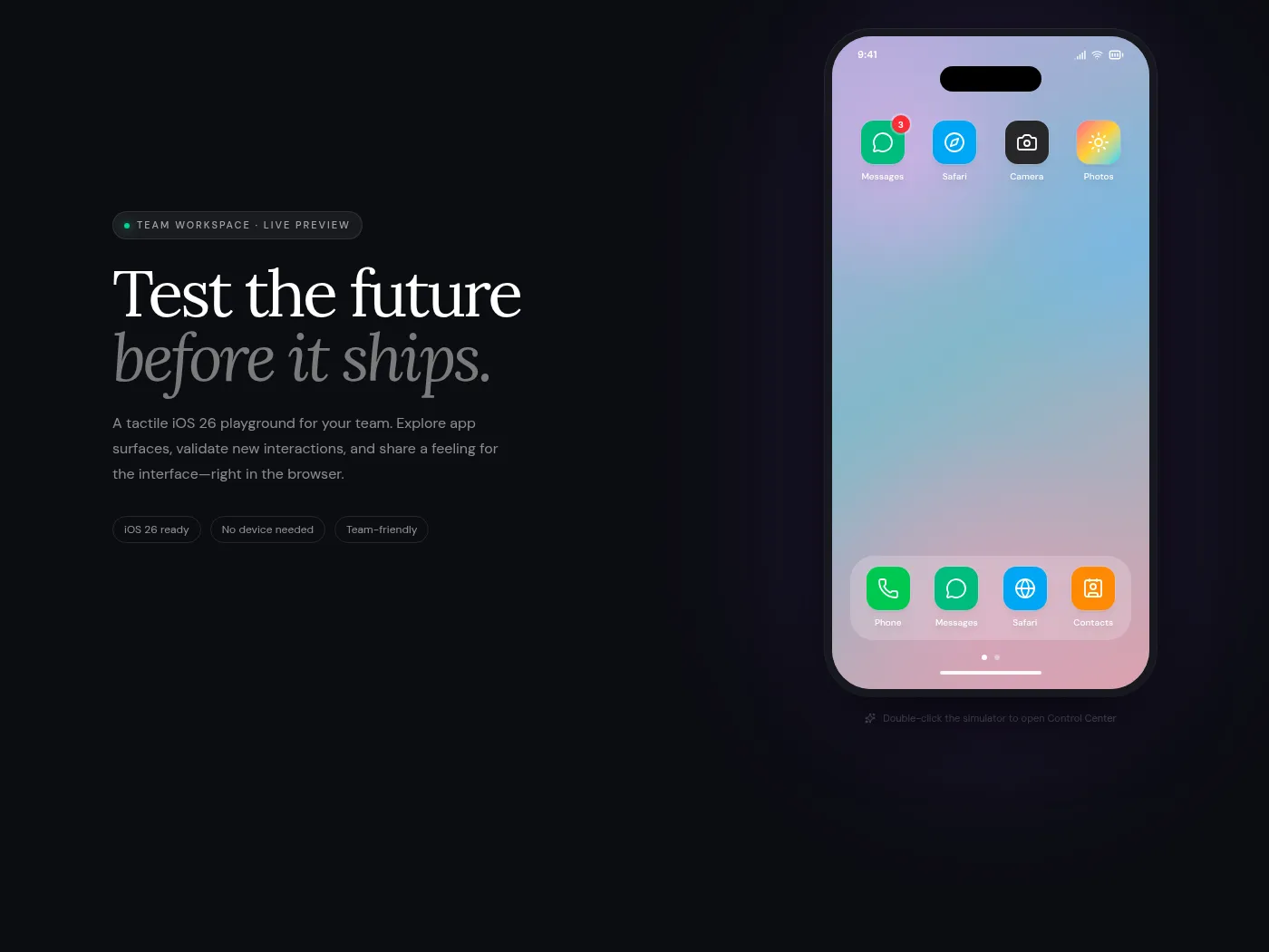 Pixel iOS 26 Simulator