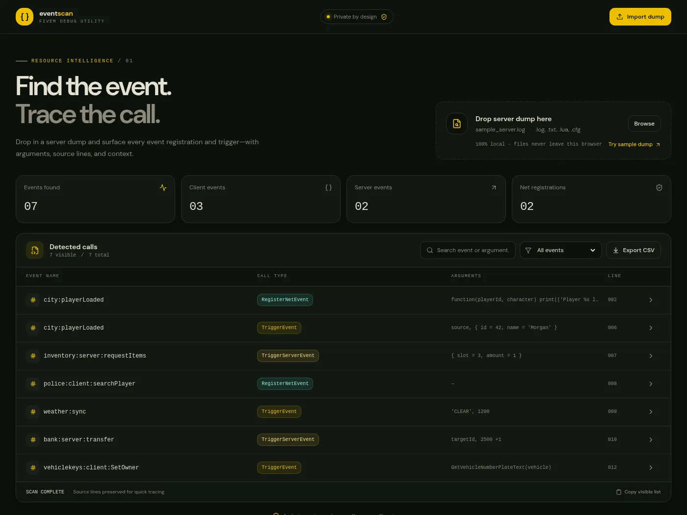 FiveM Event Scanner
