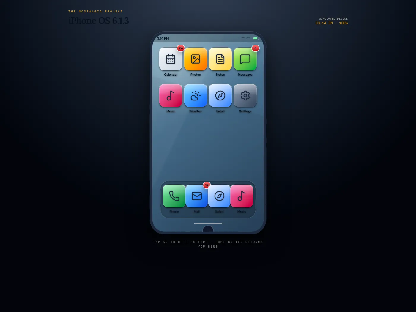 Retro iOS 6 Web App