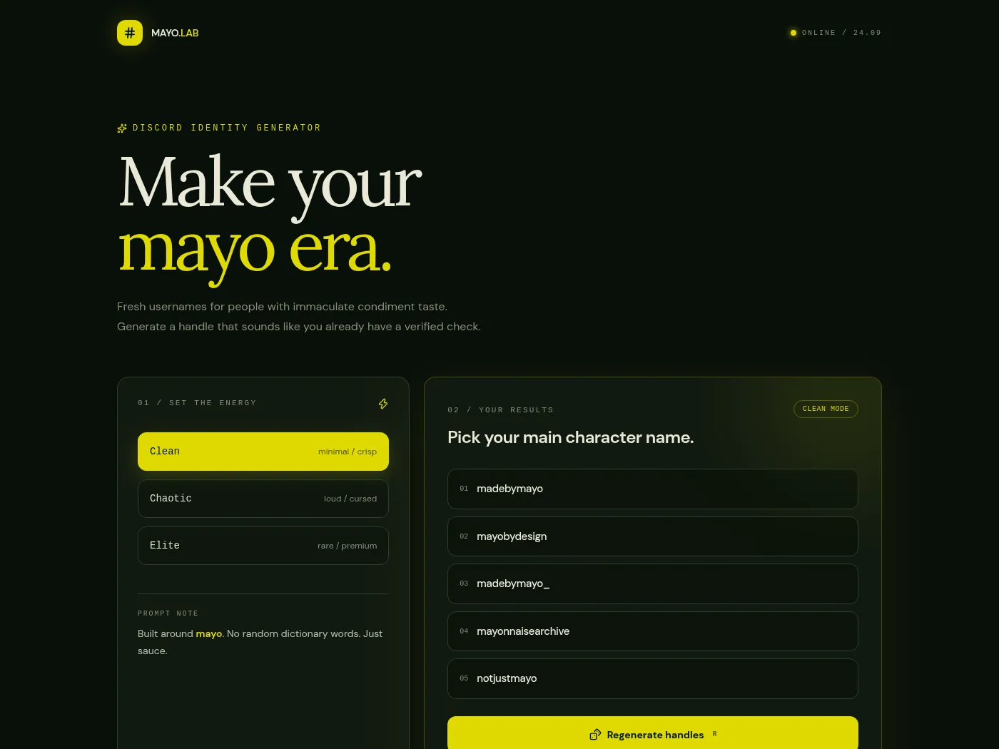 Mayo Discord Name Finder