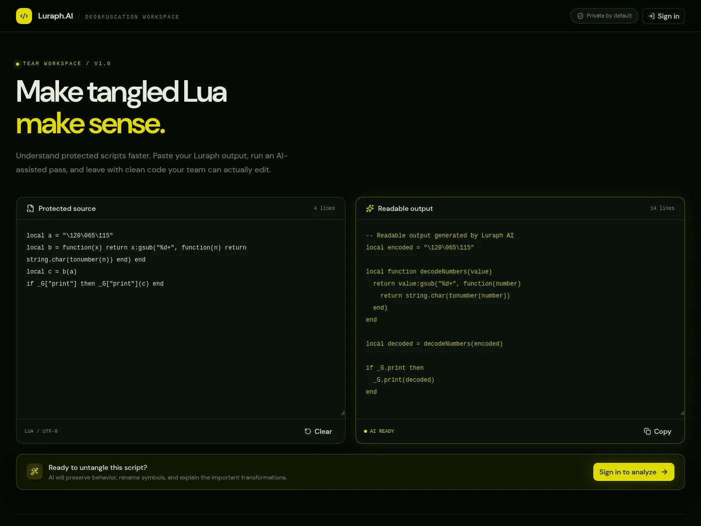 Luraph Deobfuscator AI