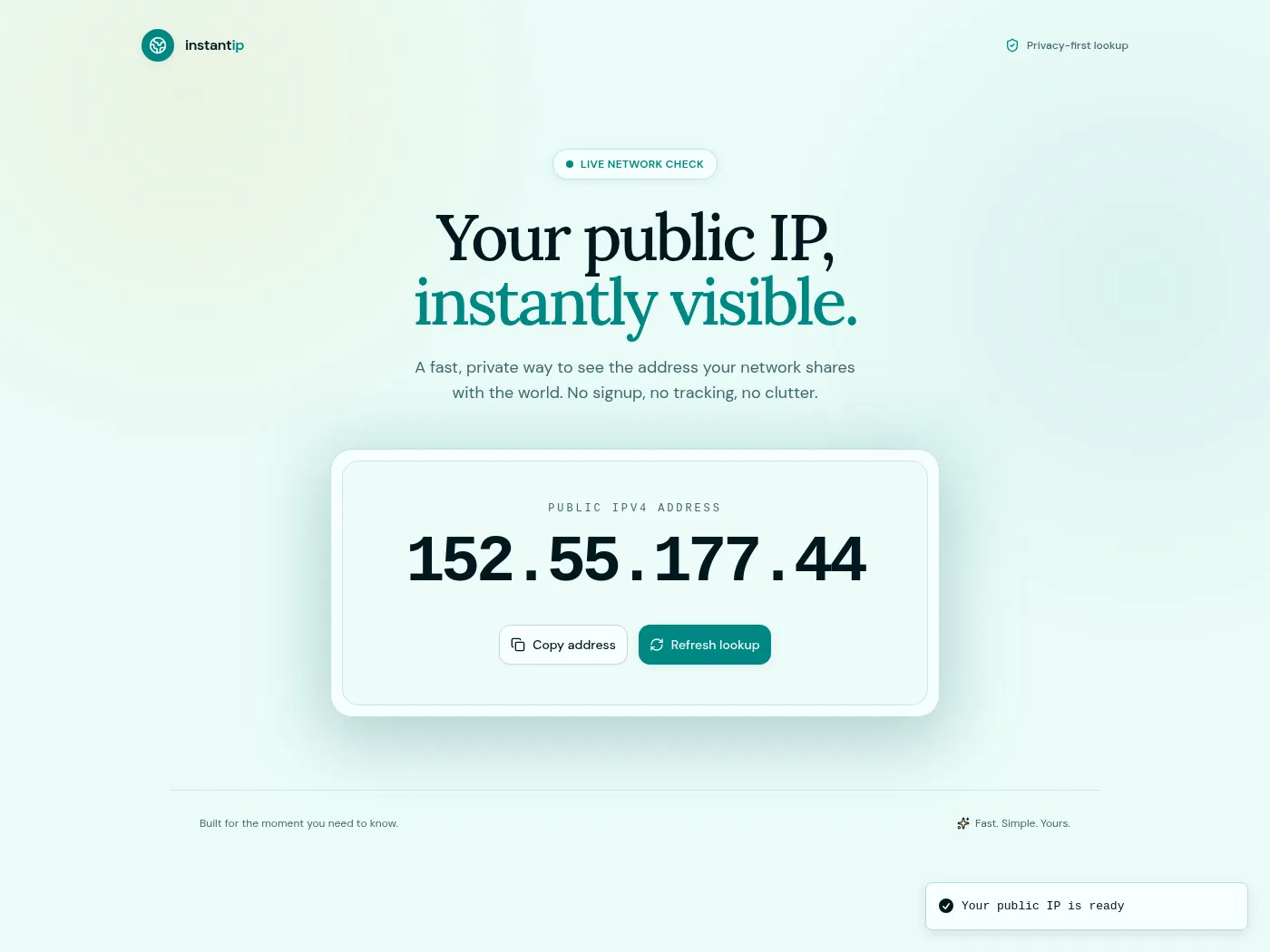 Instant IP Finder