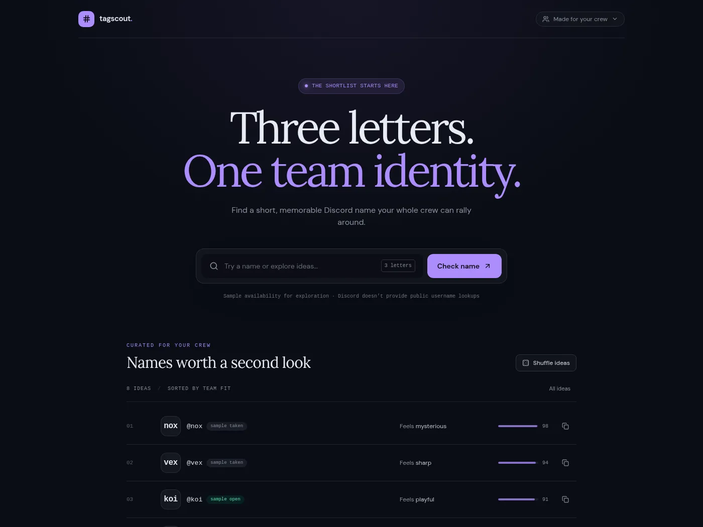 Discord Name Scan