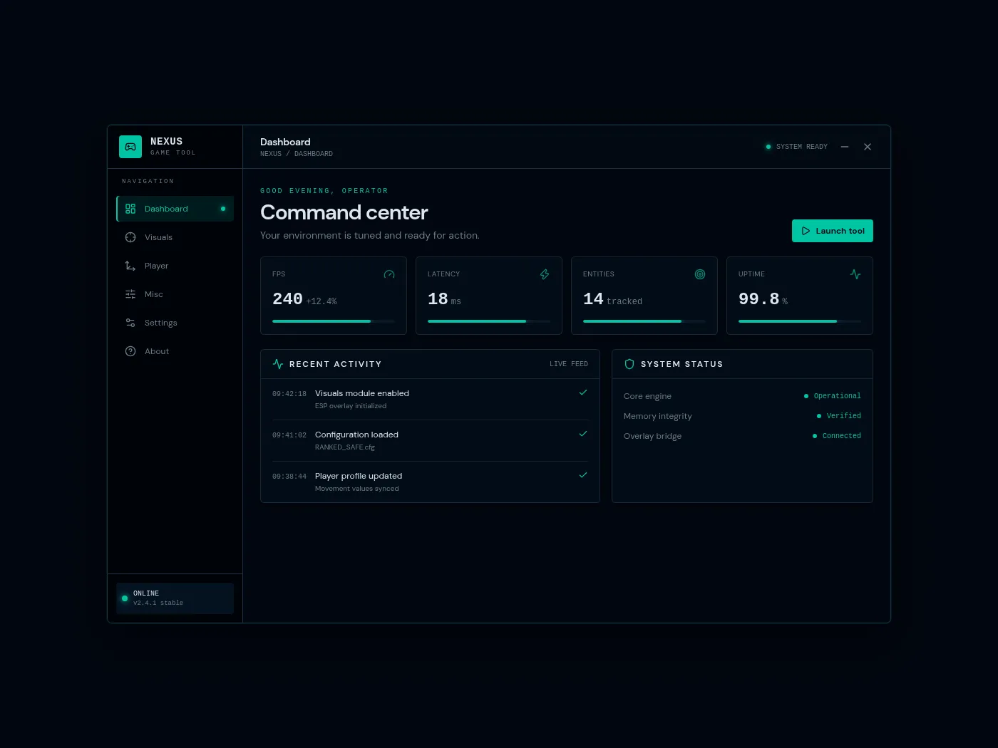 ImGui GameTool Interface