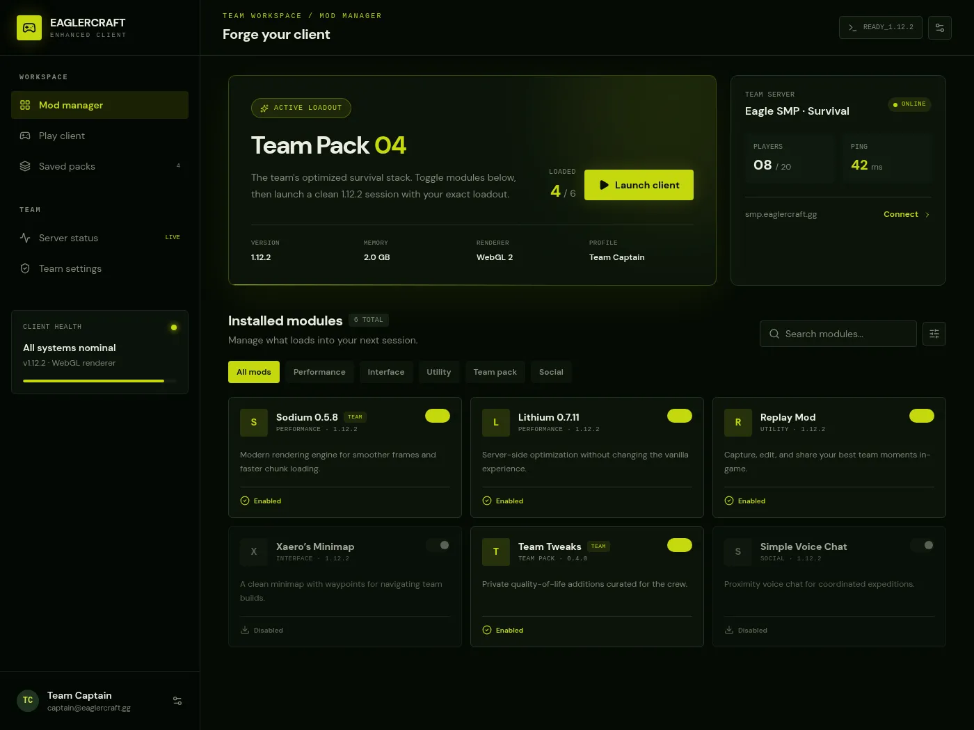 Eaglercraft Enhanced Client