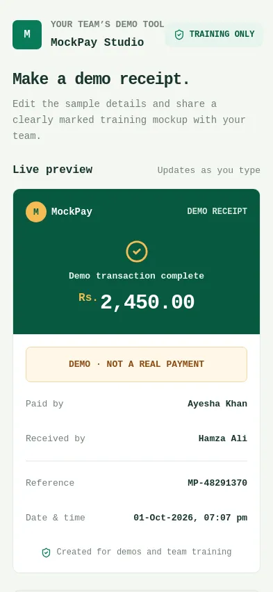 Easypaisa MockPay Generator
