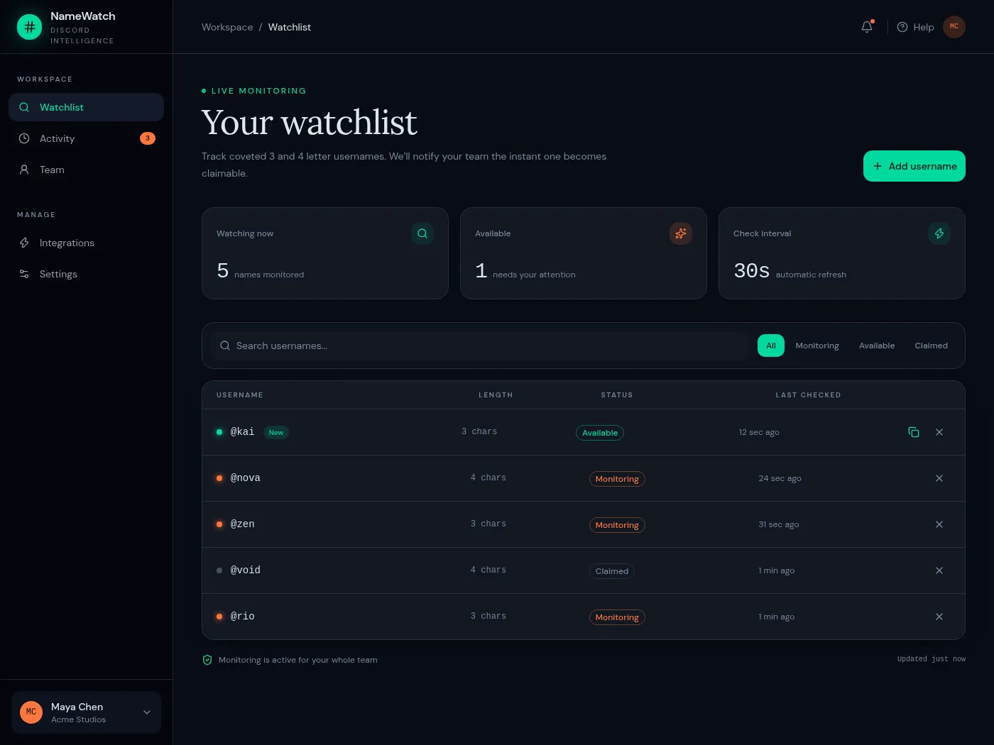 Discord Name Watcher