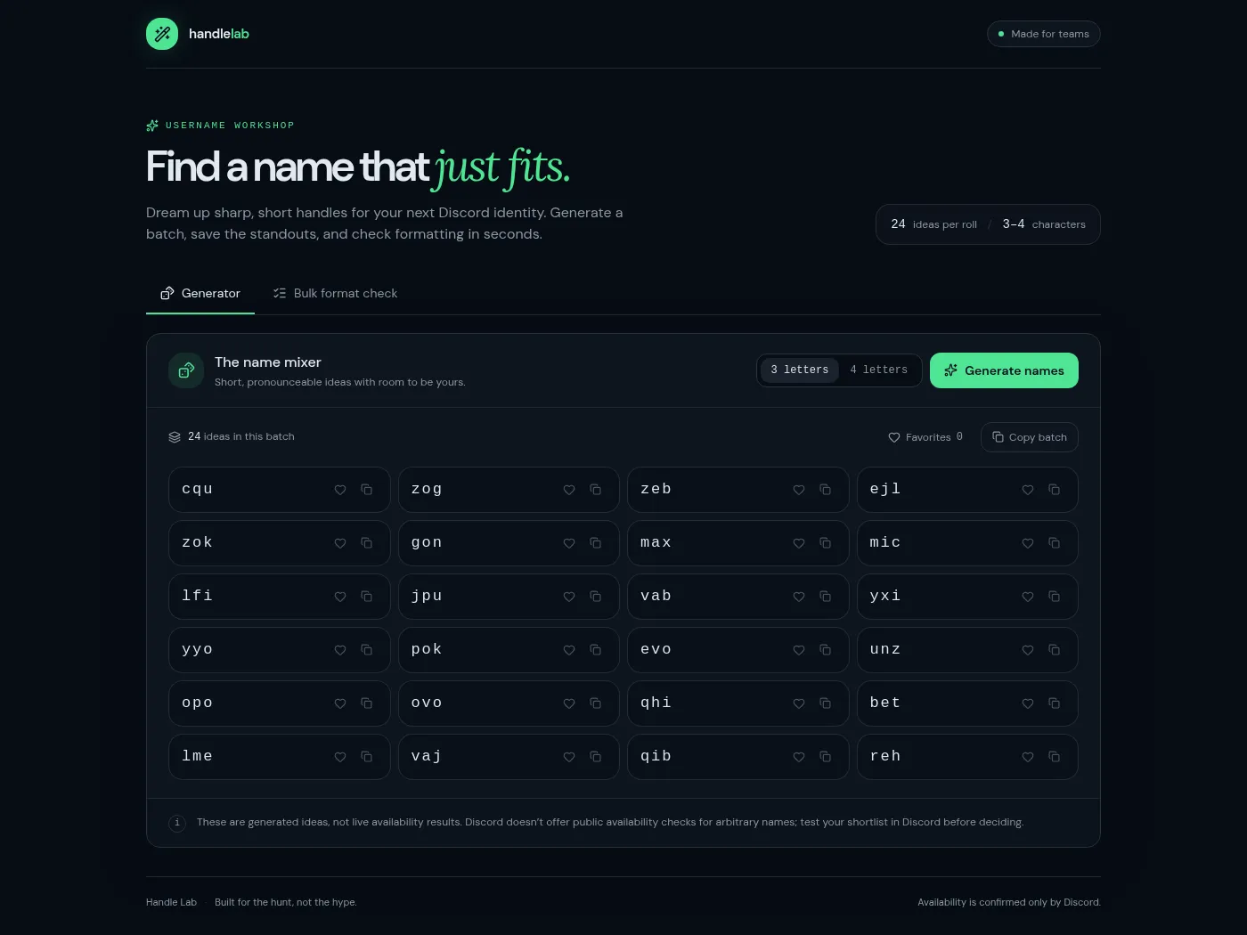 Discord Name Hunter