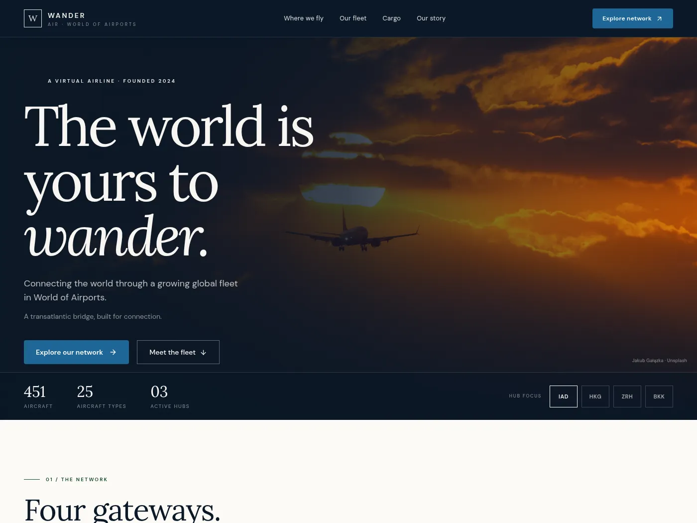 WanderAir Airline Website