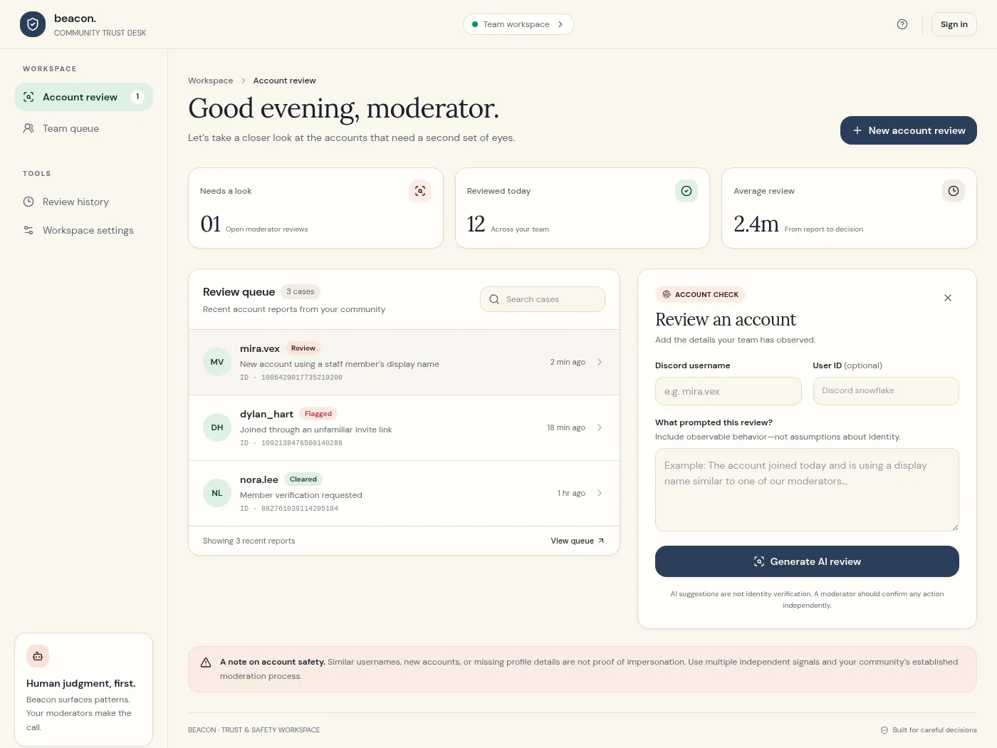 Discord Verifier AI