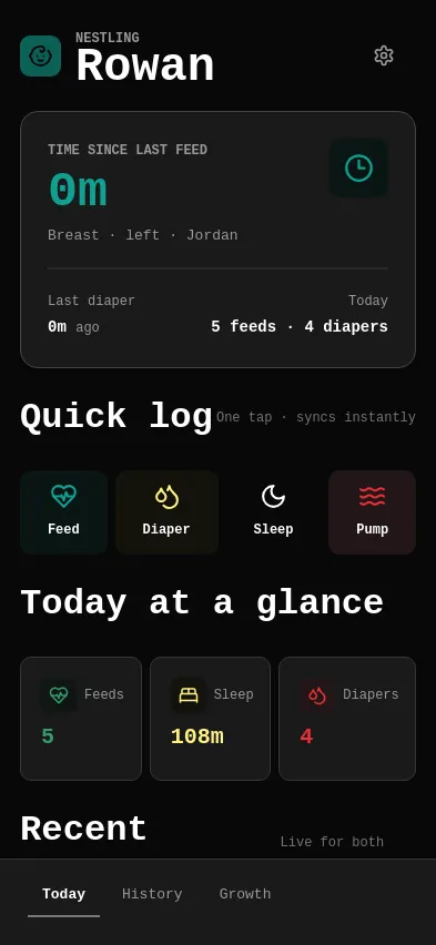 Nestling Baby Tracker