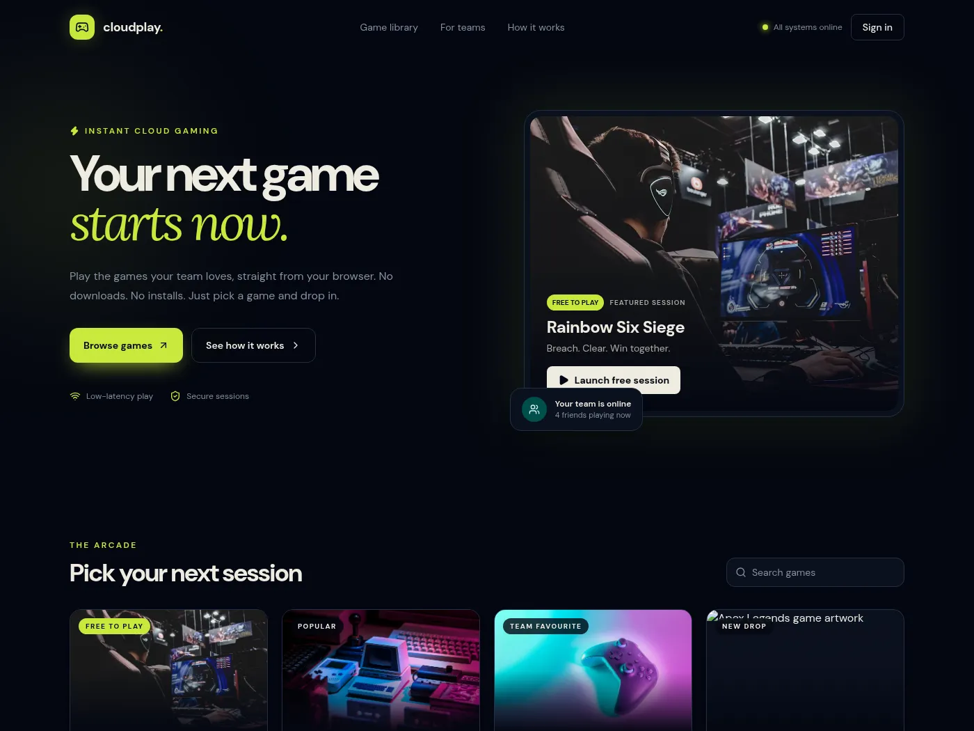CloudPlay Arcade