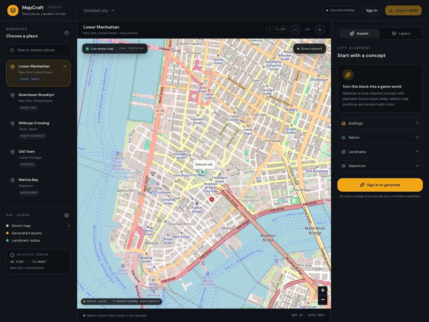 MapCraft AI Cities