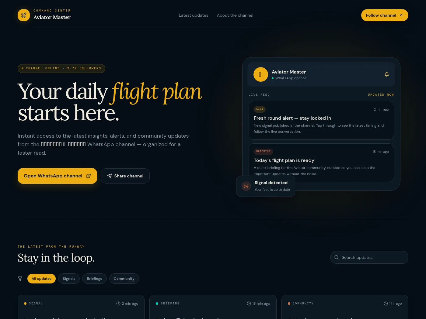 Aviator Master Hub