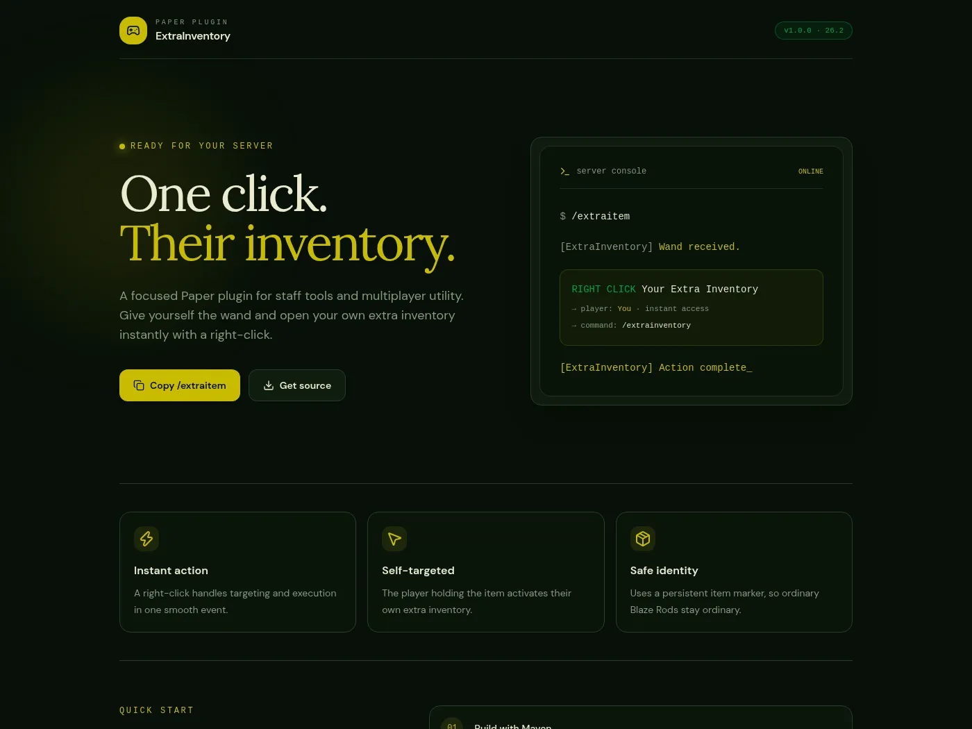 ExtraInventory Plugin