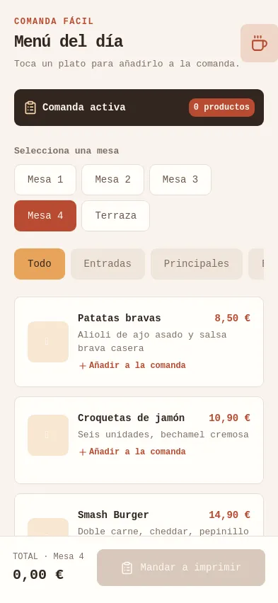SmartMenu Pedido App