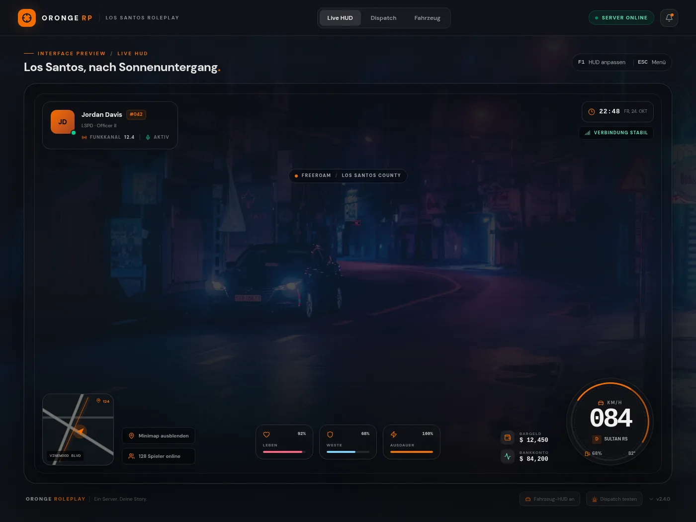 Oronge FiveM UI