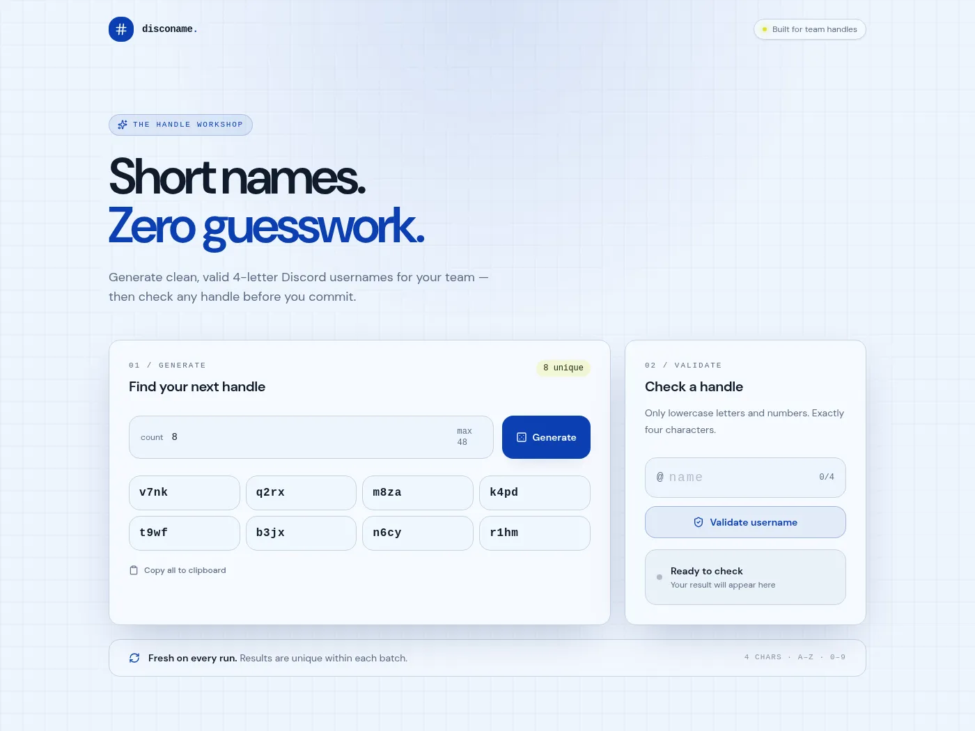 DiscoName Generator