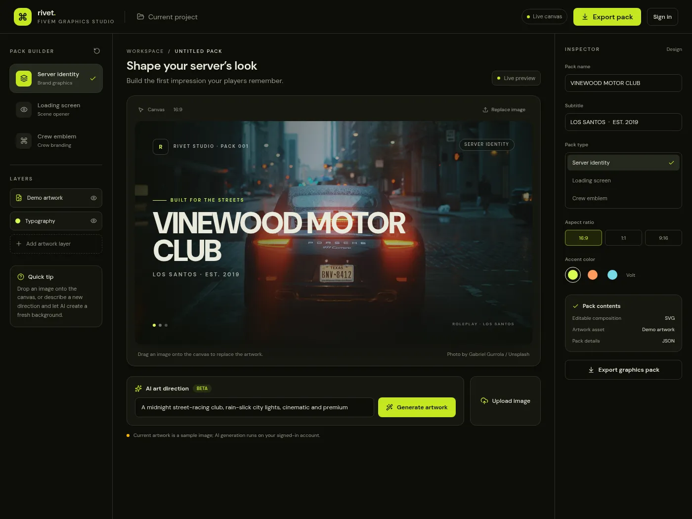 AI FiveM Graphics Studio