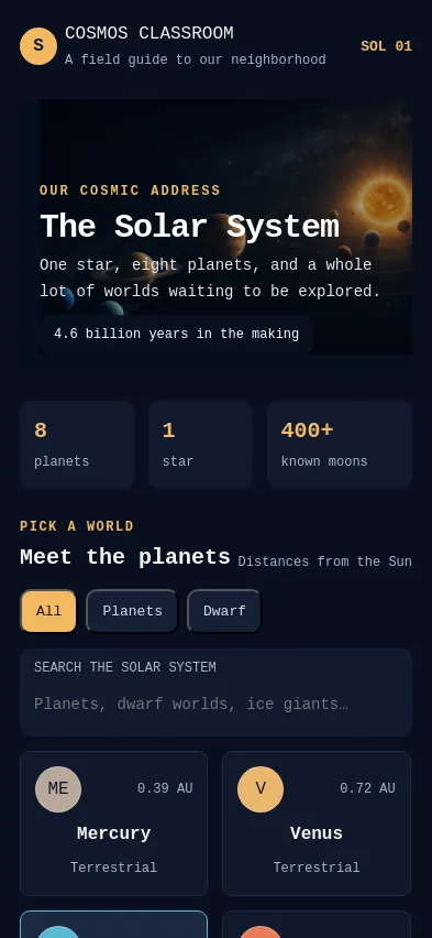 Solar System Explorer