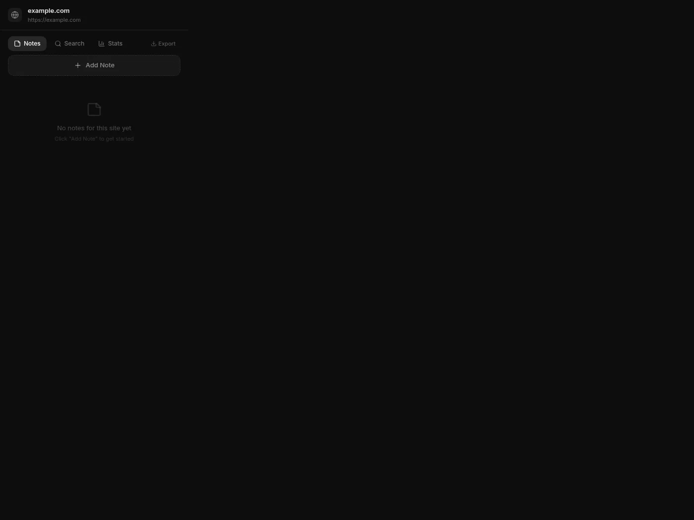 SiteNote Chrome Extension